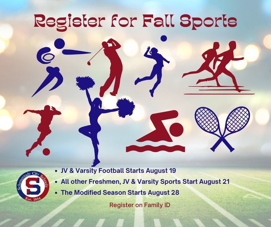 Online Registration for Fall Sports is Open! | Schenectady City School ...